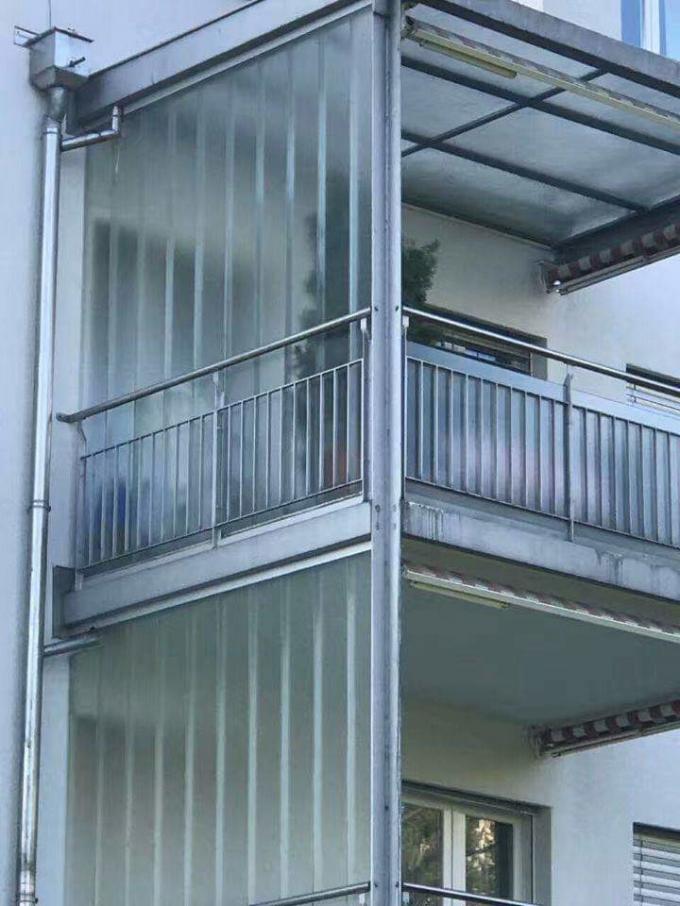Double Installation exterior facade U channel glass wall